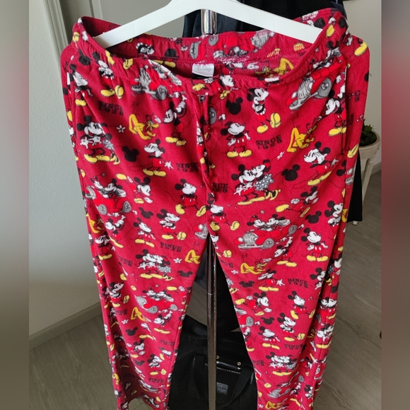 Disney | Pants | Disney Mickey Mouse Fleece Bottoms Size Xl | Poshmark